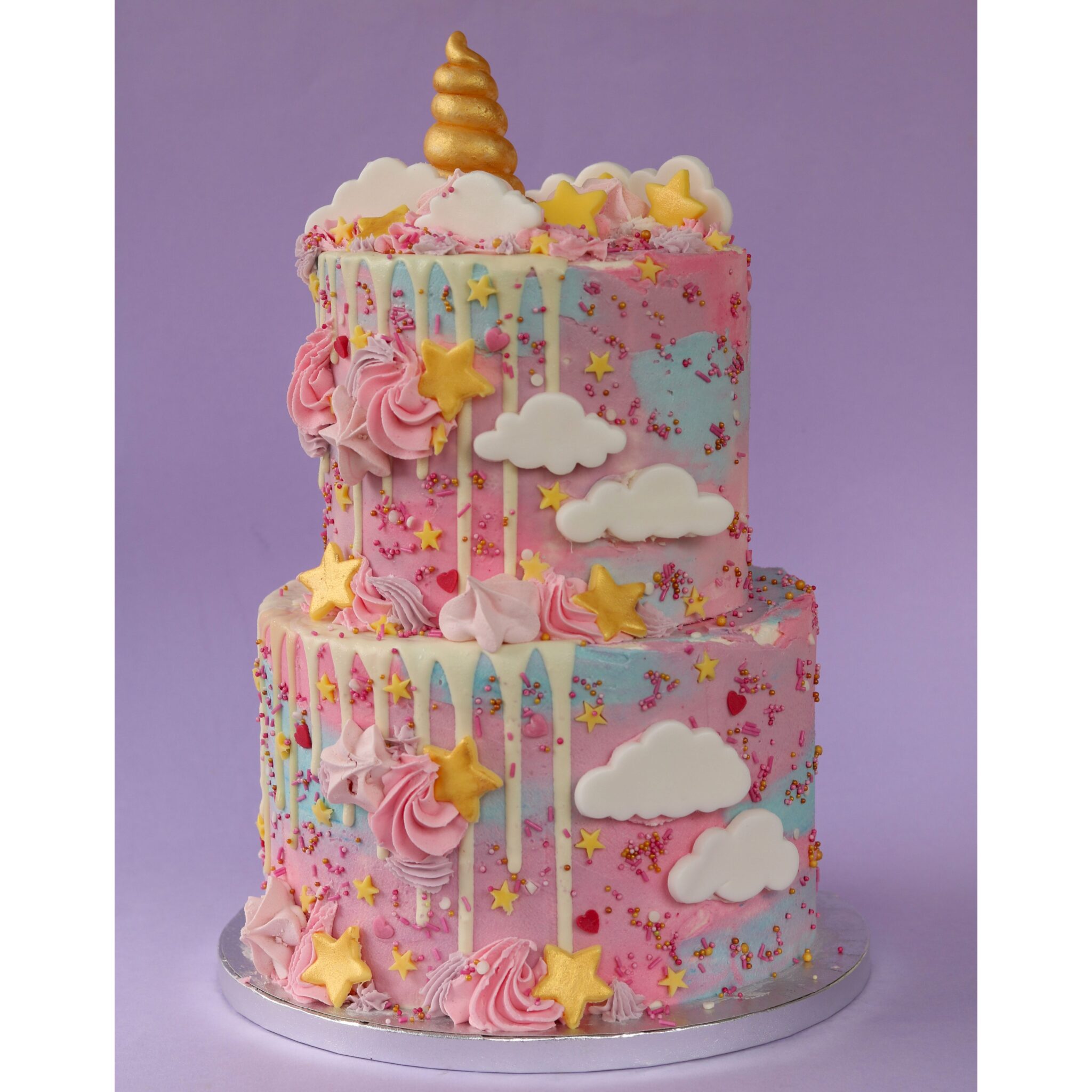 Two tier Over The Rainbow | Handmade birthday cakes to order Nottingham